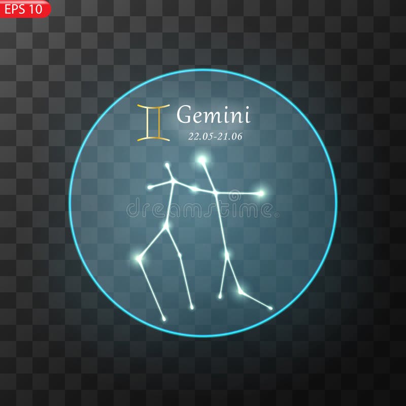 Zodiacal Constellation With Bright Stars Stock Vector Illustration