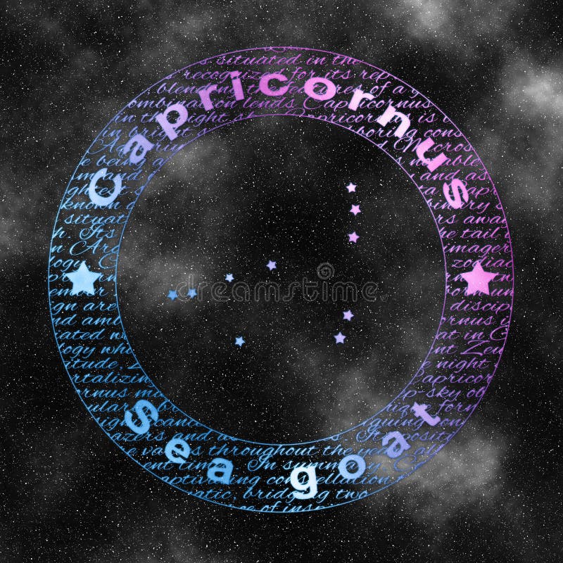 Capricornus Constellation, Sea Goat Constellation Stock Illustration ...