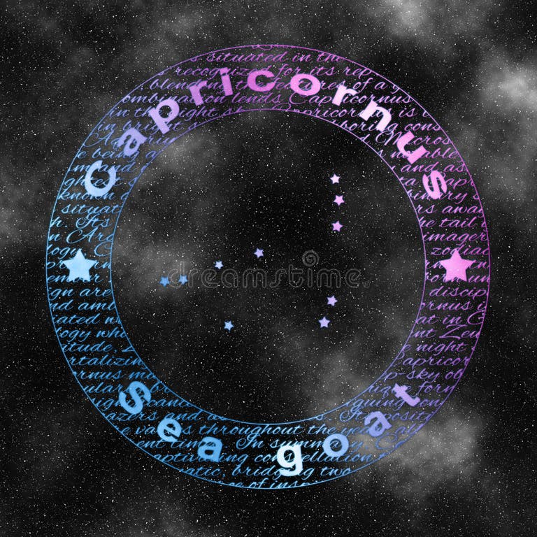 Capricornus Constellation, Sea Goat Constellation Stock Illustration ...