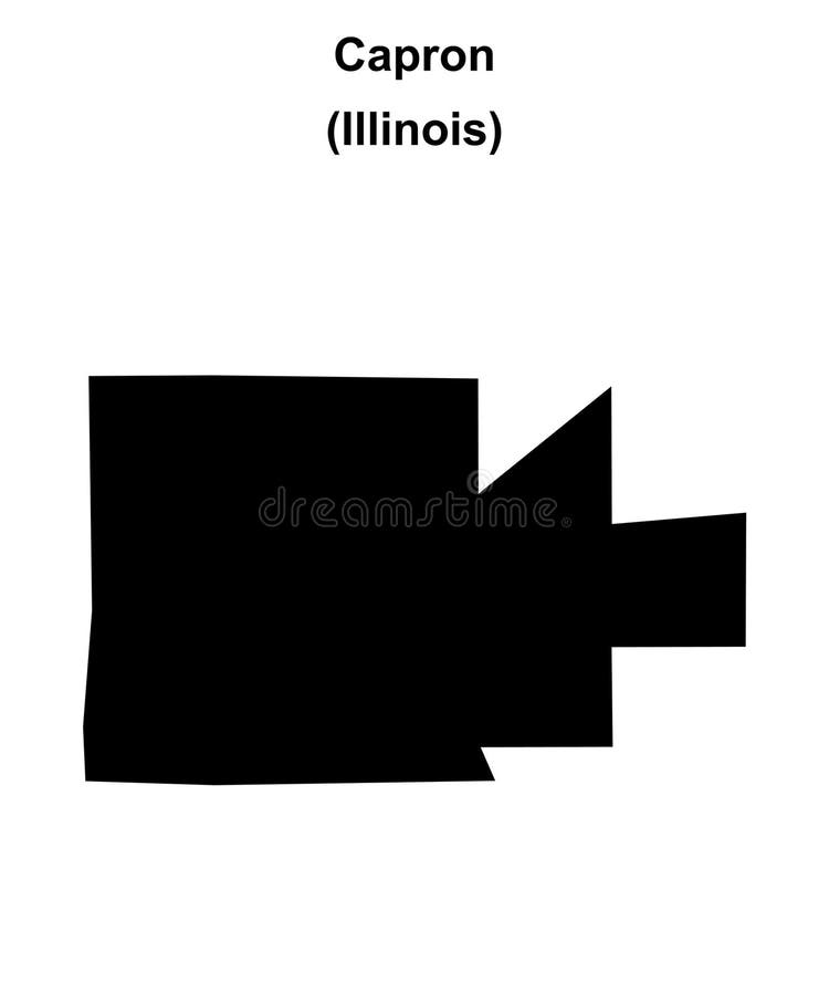 Capron outline map stock vector. Illustration of shape - 387239342