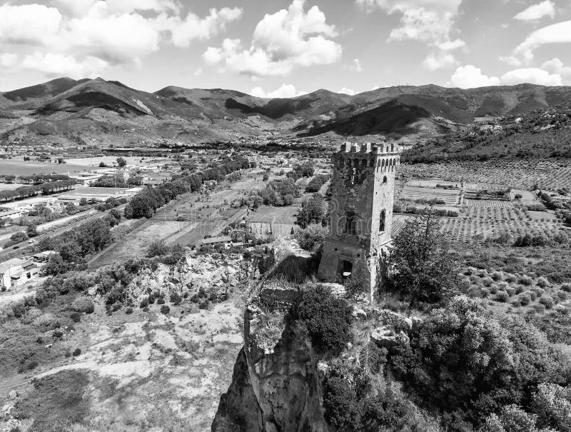Caprona Tower in Pisa, Tuscany Aerial View Stock Photo - Image of ...