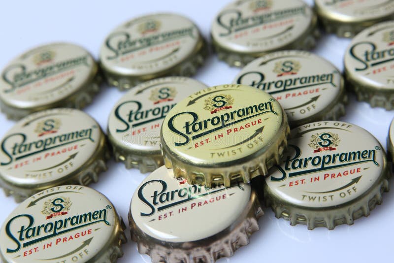 Caps of beer and beverage editorial image. Image of coke - 85939805