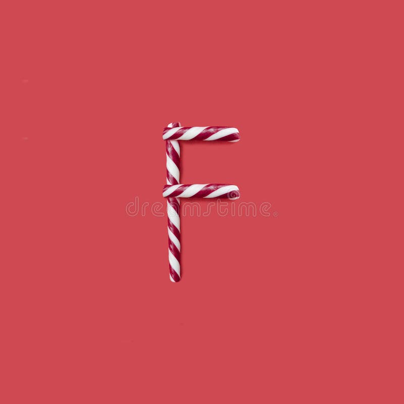 Caps Candy and Sugar Font. Letter F Stock Image - Image of snowflake ...