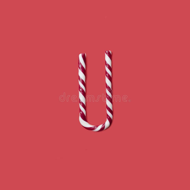 Caps Candy and Sugar Font. Letter U Stock Image - Image of candy ...