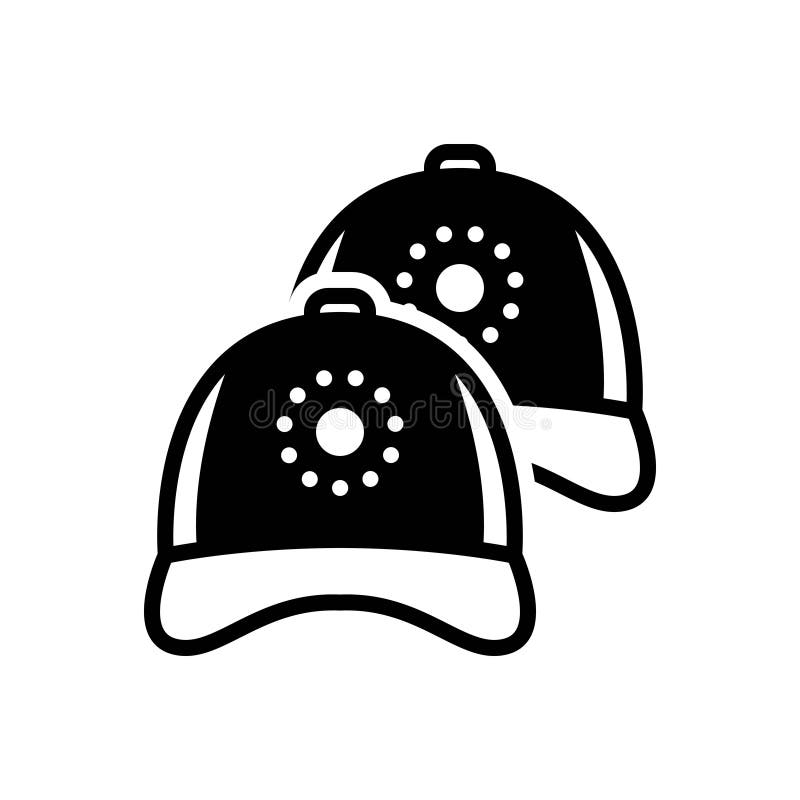 Black Solid Icon for Caps, Hat and Headgear Stock Vector - Illustration ...