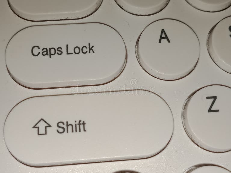 The Caps Lock and Shift Keys on the White Keyboard are Often Used for ...