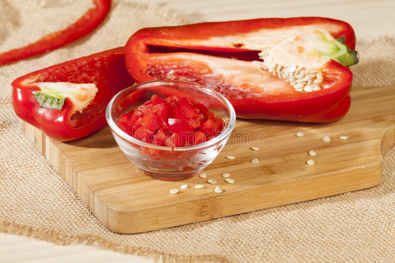 Capsicum Annuum Alimento Sano Pimiento Dulce Rojo Imagen de archivo ...