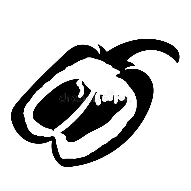 Capsicum cut design stock illustration. Illustration of moustache ...
