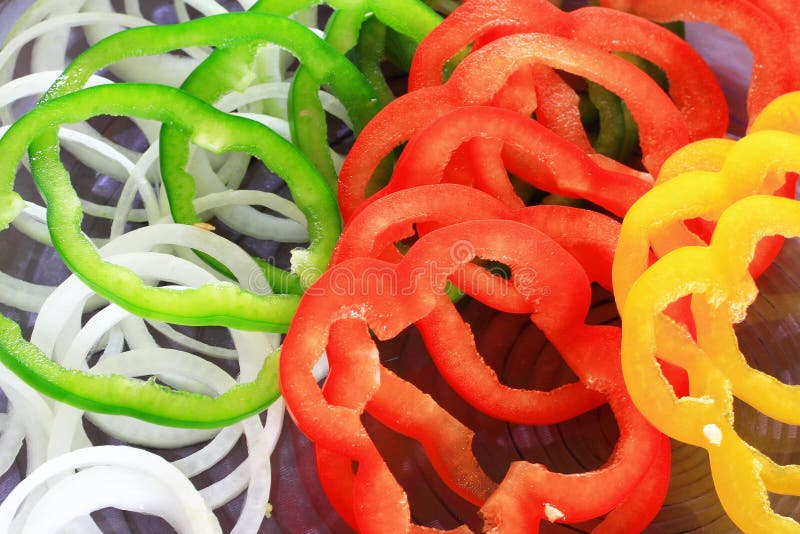 Capsicum pepper slices stock photo. Image of exotic, health - 15844338