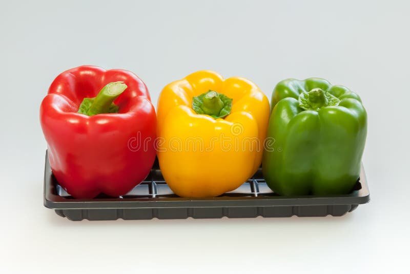 Capsicum or Sweet Pepper on White Background Stock Image - Image of ...