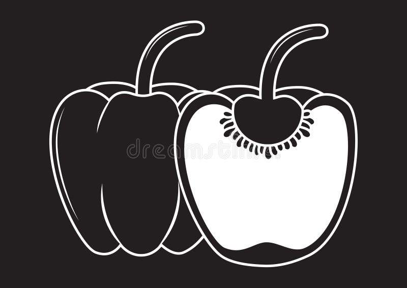 Capsicum. Vector Illustration Decorative Design Stock Vector ...