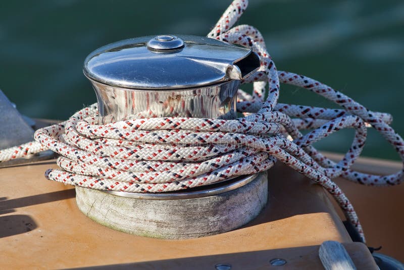 Capstan on a Sailboat stock photo. Image of yacht, vessel - 164354096