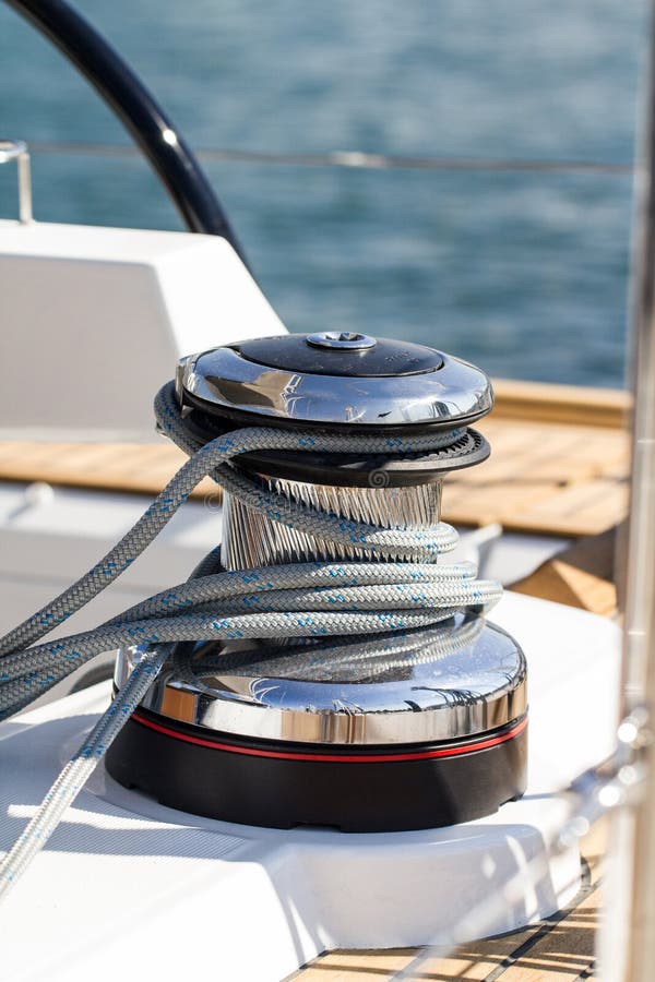 Capstan on a sailboat stock image. Image of boat, sailboat - 77724221