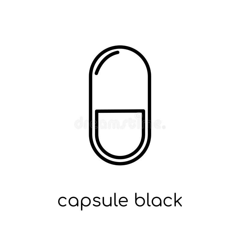 Capsule Black and White Variant Icon Vector from Body Parts Collection ...