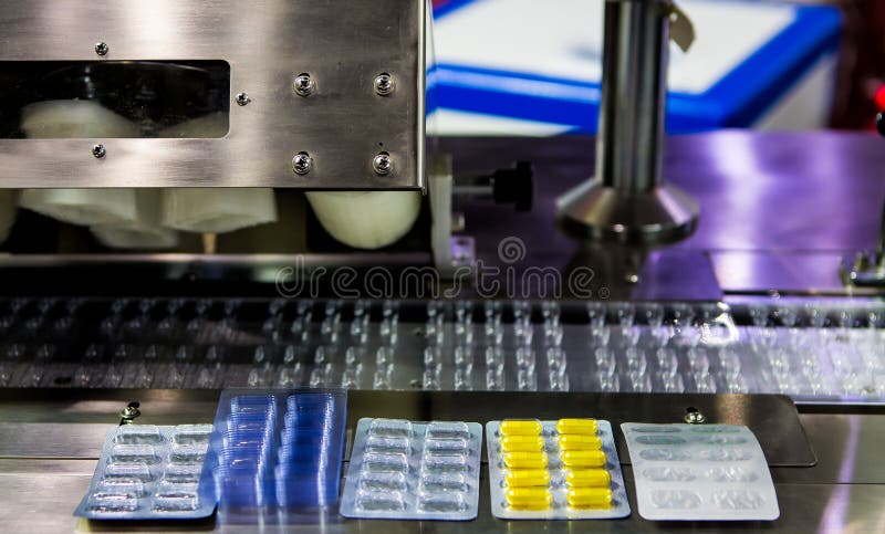 Capsule Blister Packing Machine Stock Image - Image of package, food ...