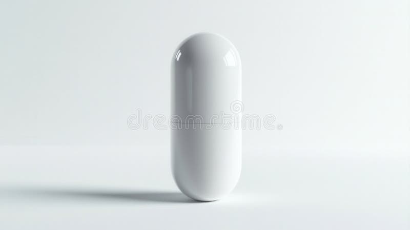 Clean White Background Single Capsule Shadow Minimalist Stock Photos ...