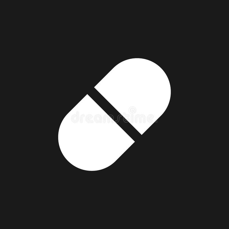 Capsule Dark Mode Glyph Ui Icon Stock Vector - Illustration of mode ...