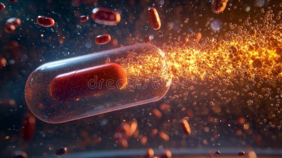 Capsule Dissolving Releasing Active Ingredients Stock Illustration ...