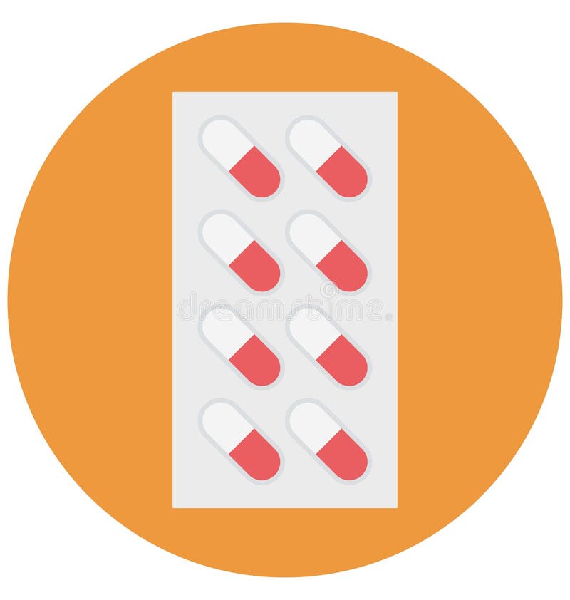 Capsule, Drugs, Isolated Vector Icon that Can Be Easily Modified or ...