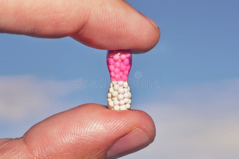 One Capsule in Hand in a Glove Stock Photo - Image of healthcare ...