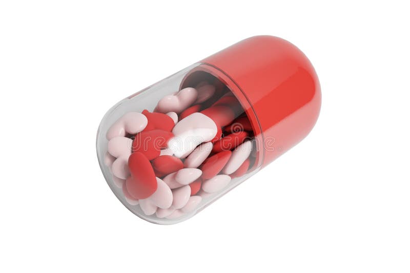 Capsule and heart stock illustration. Illustration of heart - 87635697
