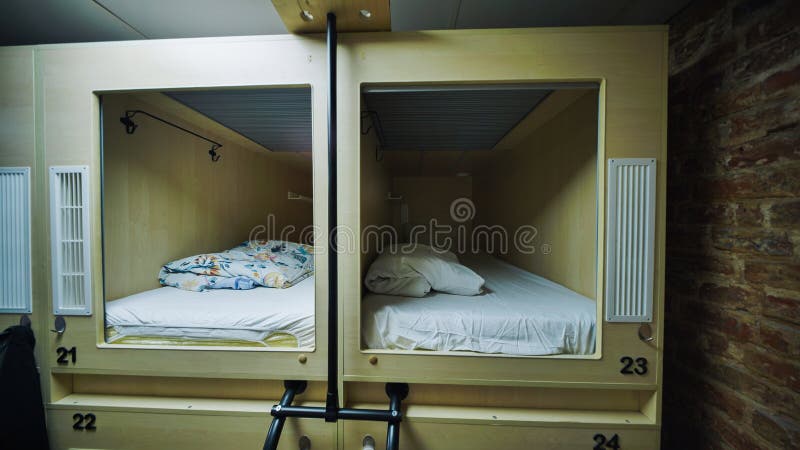 Capsule Hotel Beds Providing Comfortable and Private Sleeping Spaces ...