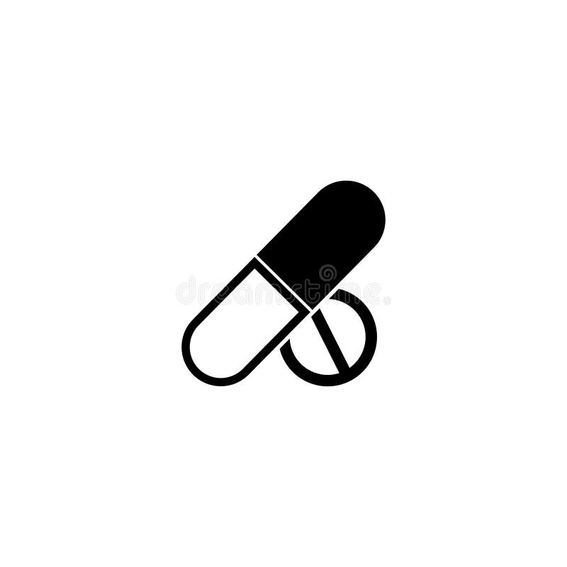 Capsule Icon, Flat Isolated Icon Stock Illustration - Illustration of ...