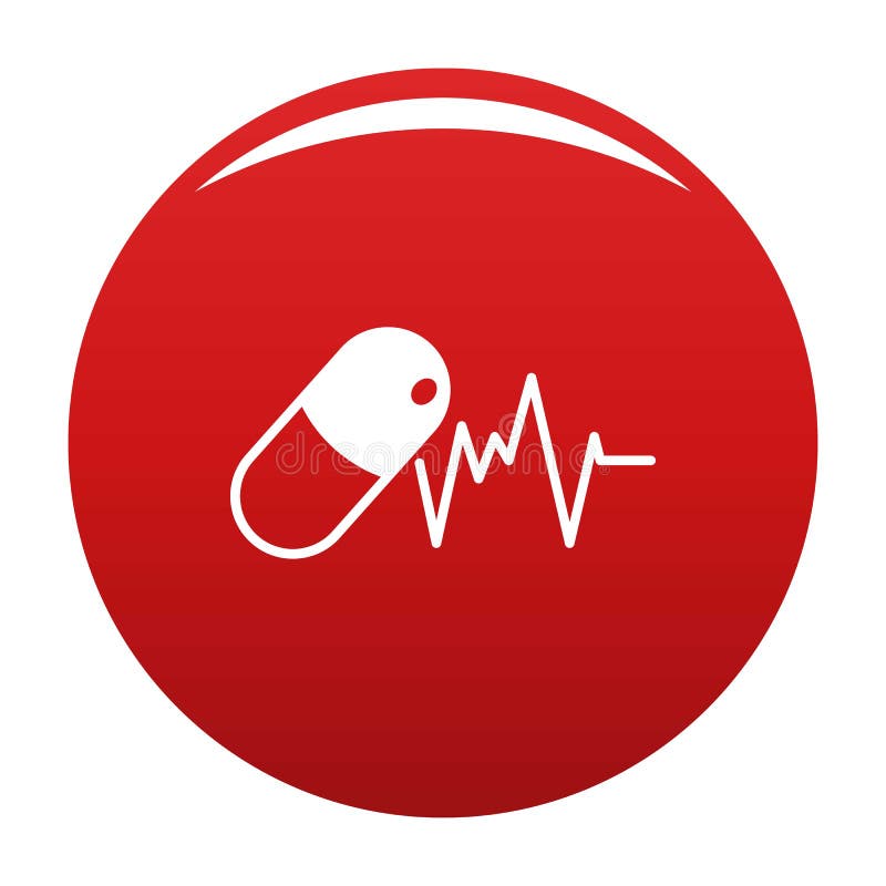 Capsule icon vector red stock vector. Illustration of cure - 153530464
