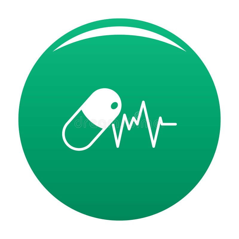 Capsule icon vector green stock vector. Illustration of isolated ...