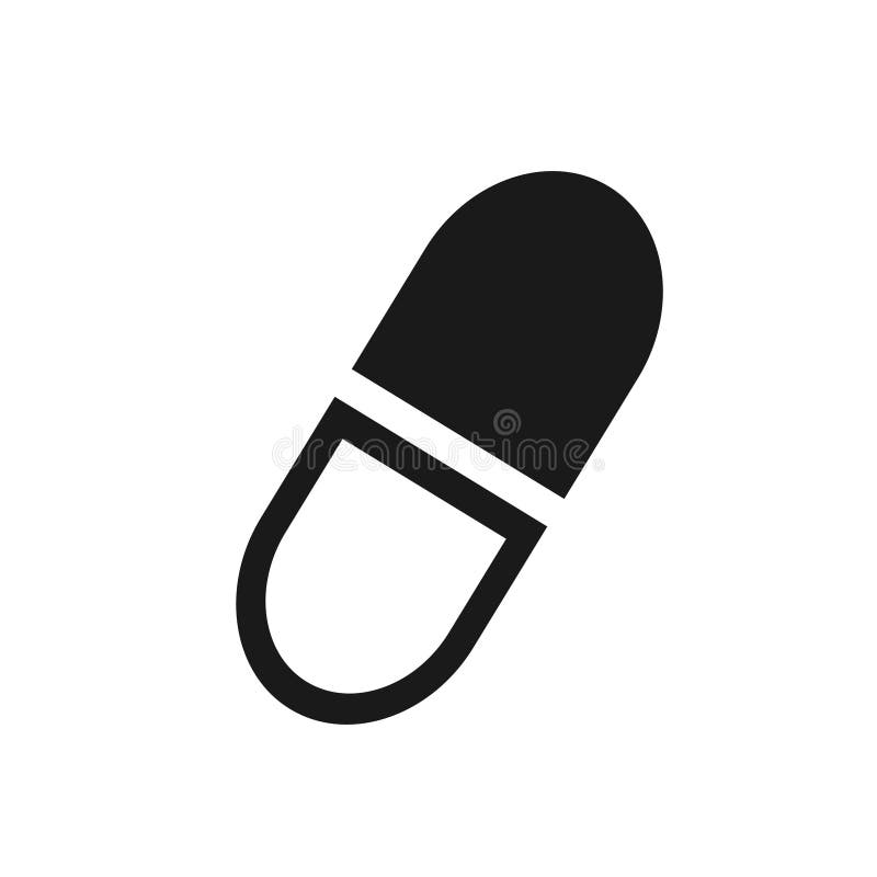 Capsule Icon Vector Illustration. Flat Capsule Icon Stock Vector ...