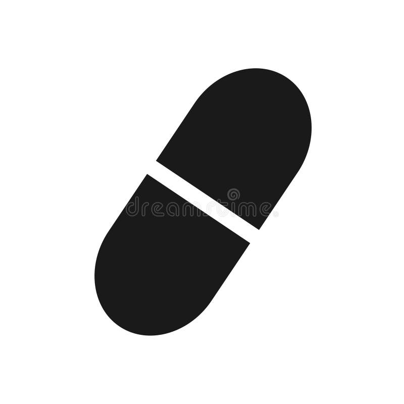 Capsule Icon Vector Illustration. Flat Capsule Icon Sign â€“ Vector ...