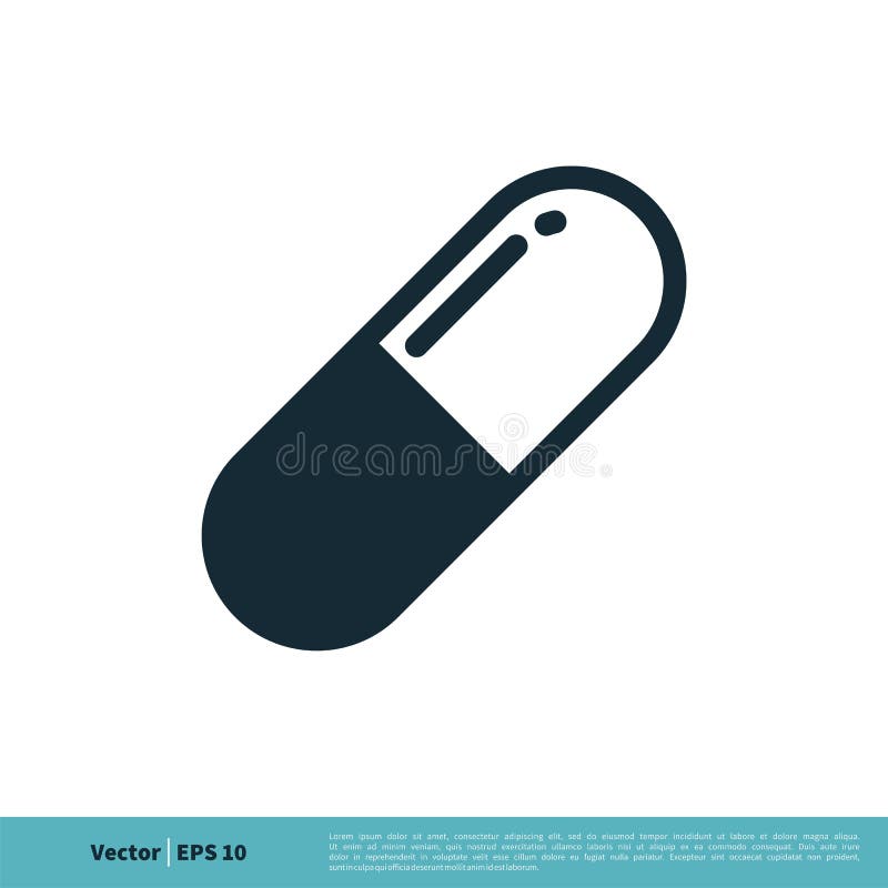 Capsule Icon Vector Logo Template Illustration Design. Vector EPS 10 ...
