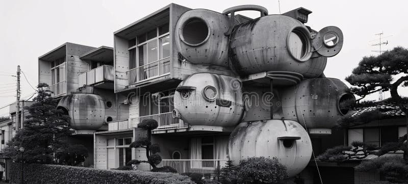 Capsule-like Pods in Architectural Design Stock Photo - Image of pods ...