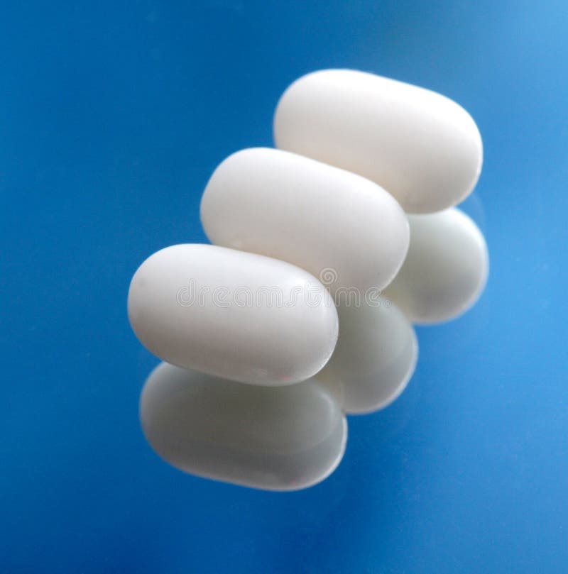 Capsule Like White Sweet Candy,mint Taste Stock Photo - Image of ...