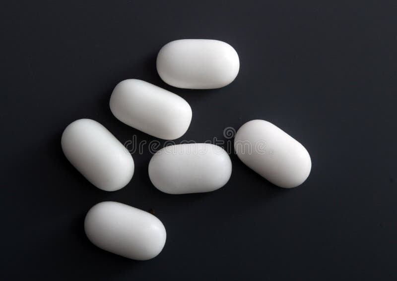 Capsule Like White Sweet Candy,mint Taste Stock Photo - Image of diet ...