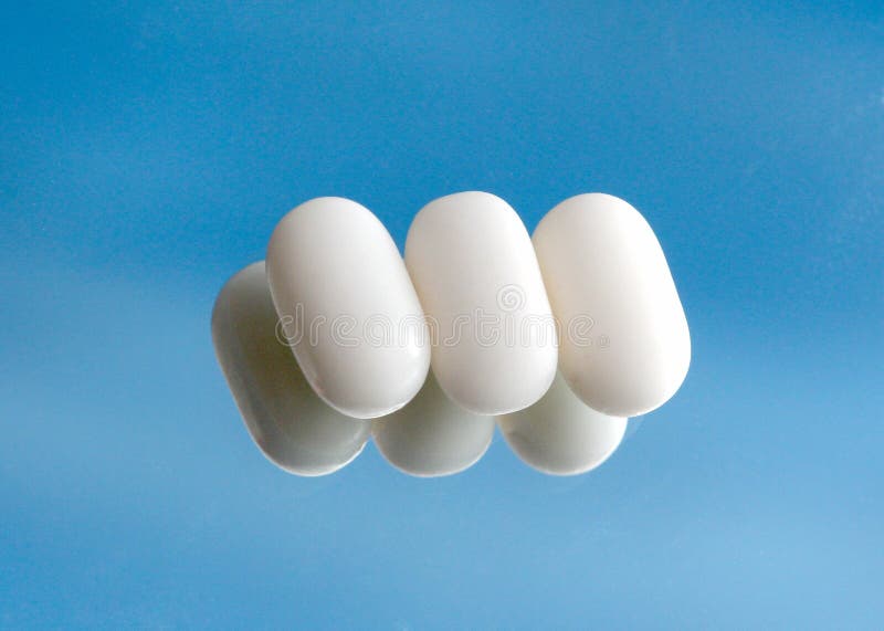 Capsule Like White Sweet Candy,mint Taste Stock Photo - Image of snack ...