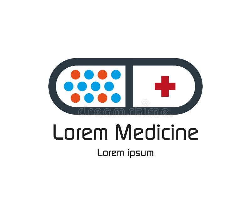 Capsule Logo Design De Drogue Image stock éditorial - Illustration du ...