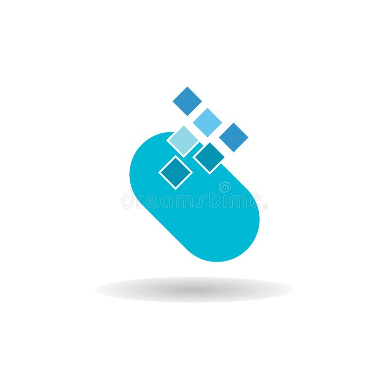 Capsule logo icon stock vector. Illustration of circle - 205020900