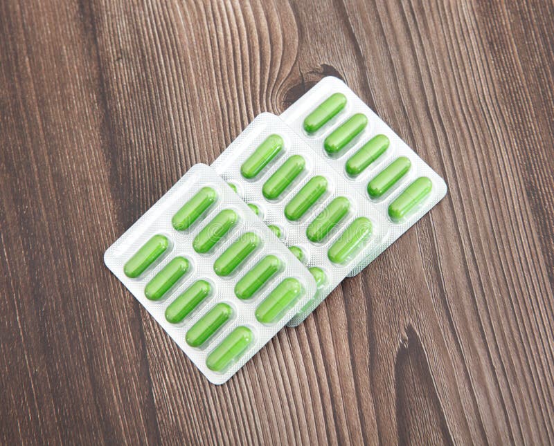 Capsule Medicine on the Table Stock Image - Image of table, saving ...