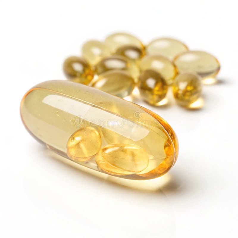 Capsule with Omega 3 Isolated on Transparent Background Stock ...