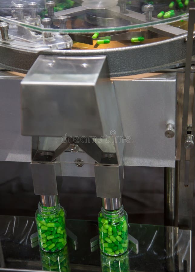 Capsule Counting and Filling Machine Stock Photo - Image of counting ...