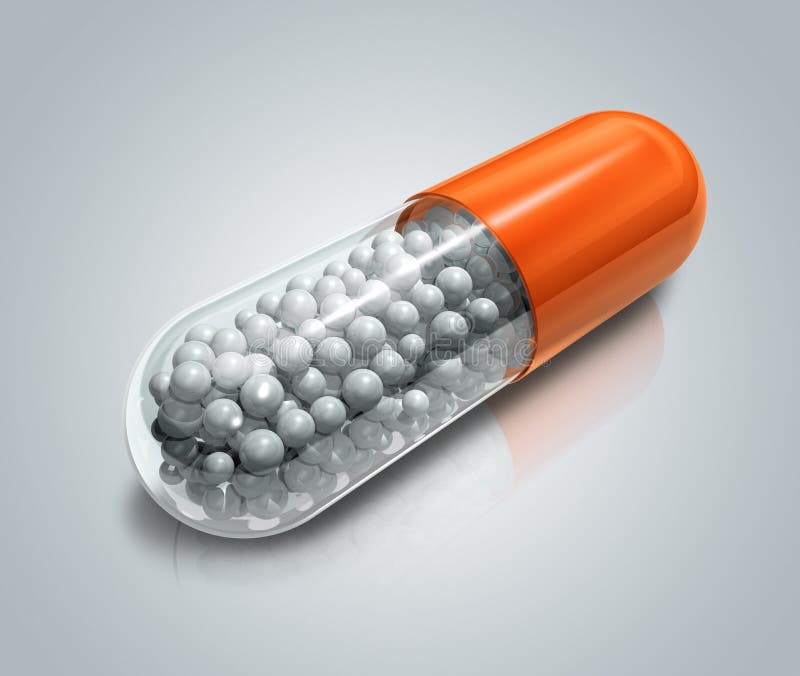 Capsule pill stock illustration. Illustration of prescription - 18167632