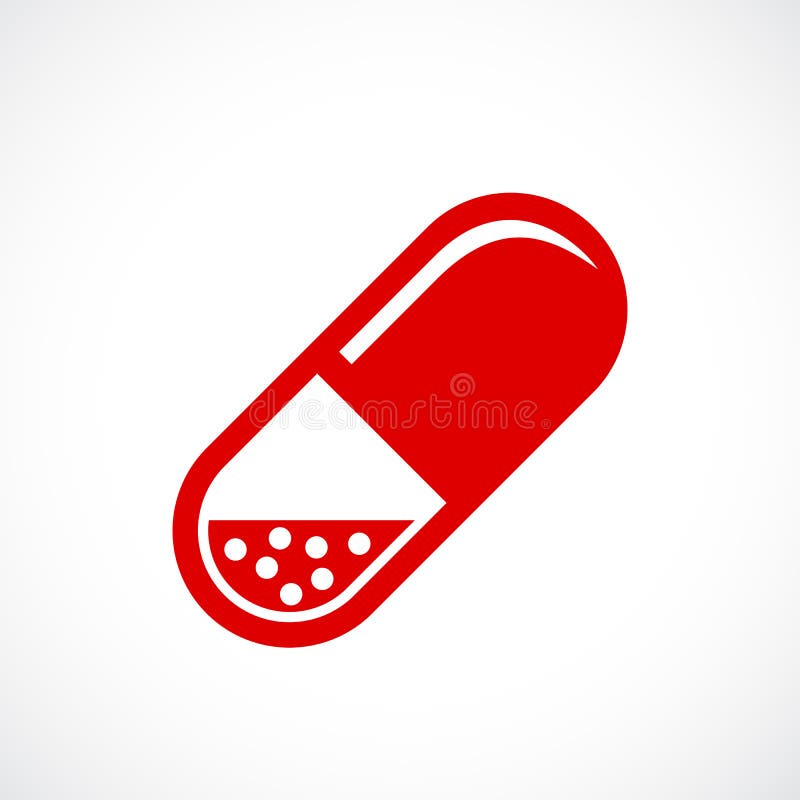 Capsule pill vector icon stock vector. Illustration of health - 130489630