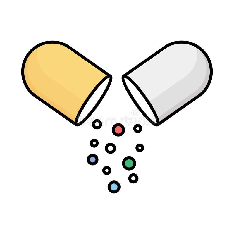 Capsule Powder Fill Inside Vector Icon Which Can Easily Modify or Edit ...