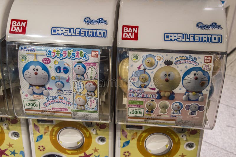 Gachapon Capsule Toy Machines on Display Near Shinjuku Station in Tokyo ...