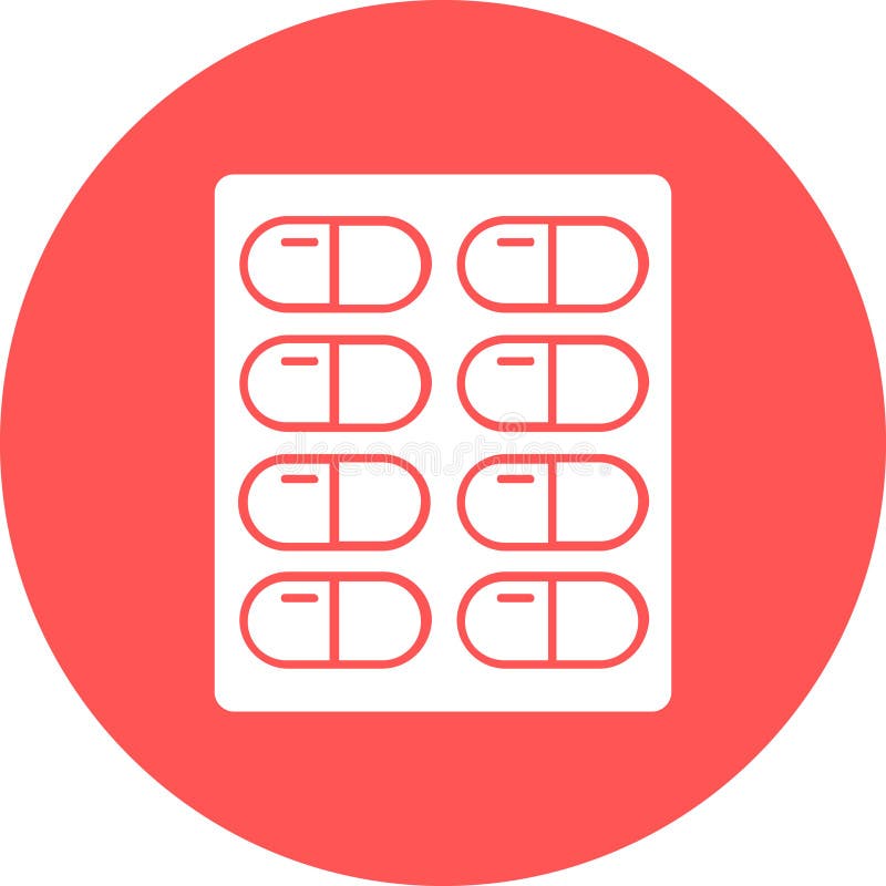 Capsule Strips Vector Icon with Trendy Background Colors that Can ...