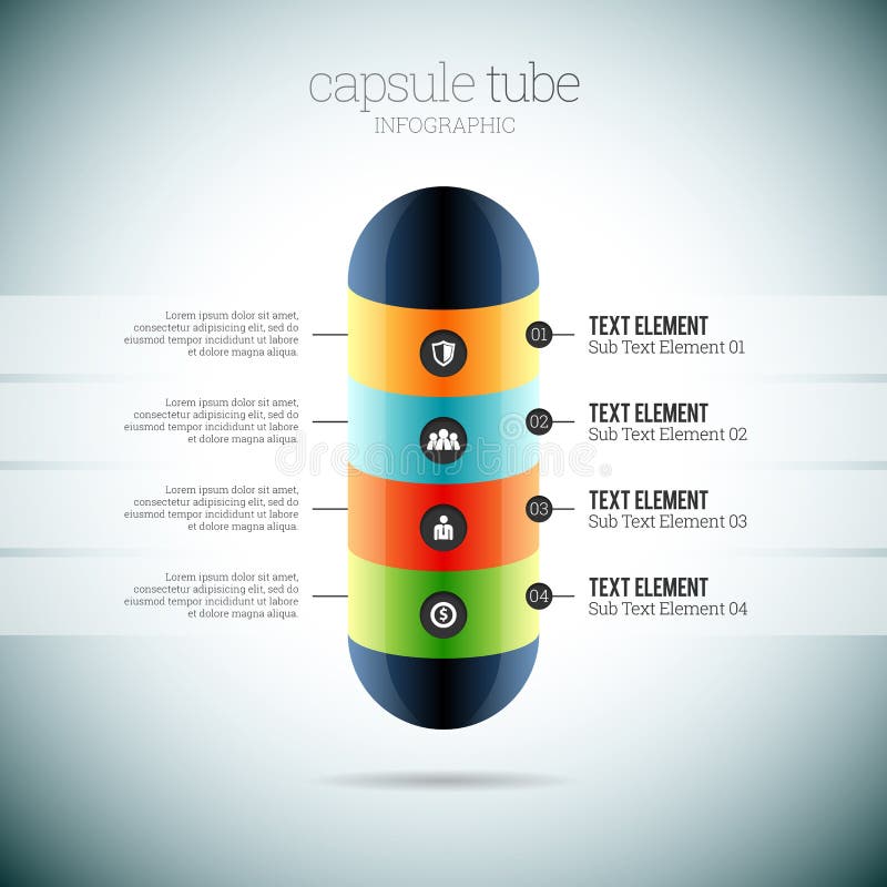 Capsule Tube Infographic stock vector. Illustration of presentation ...