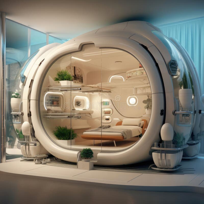 Capsule Type Apartment, High Technology Stock Illustration ...