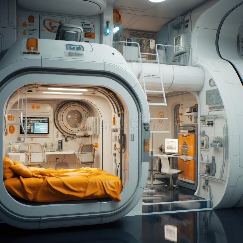 Capsule Type Apartment, High Technology Stock Illustration ...