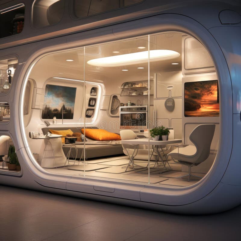 Capsule Type Apartment, High Technology Stock Illustration ...